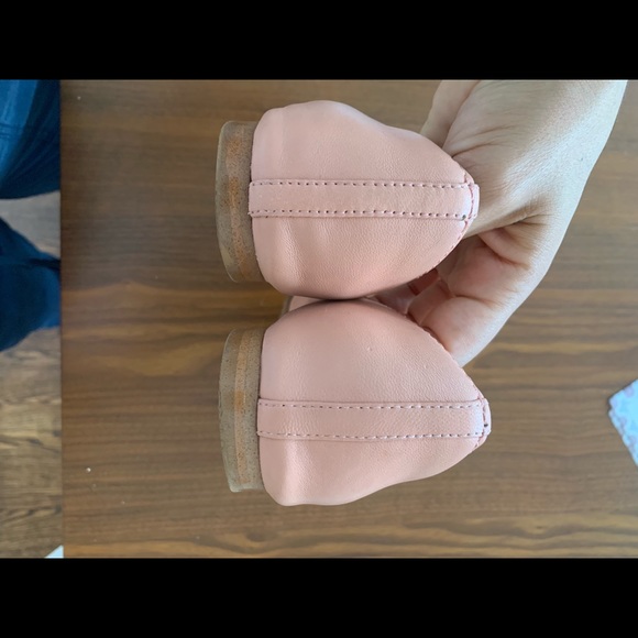 Clarks | Shoes | Clarks Pink Leather Flats | Poshmark